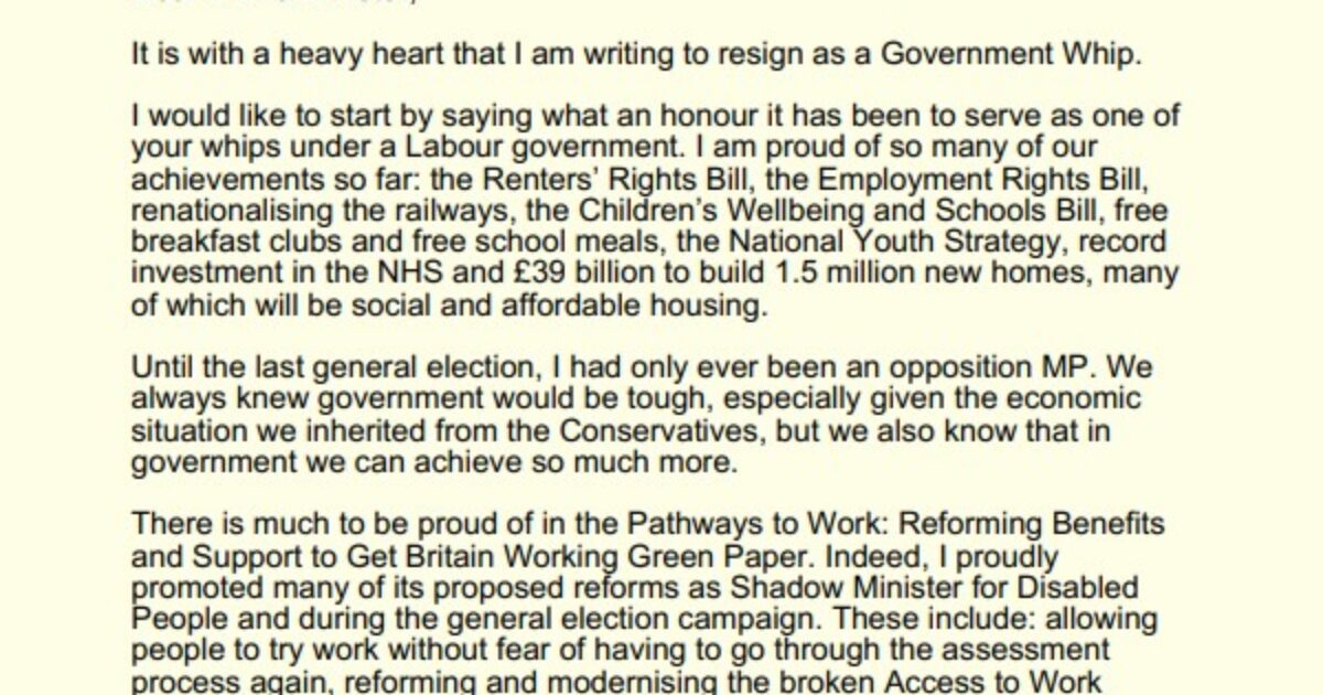 Letter to the Prime Minister - Vicky Foxcroft